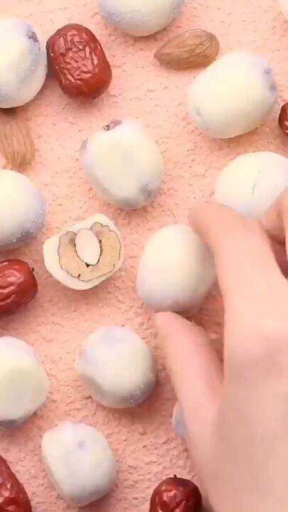 Fasimiyuนมพุทราอัลมอนด์แซนวิช100กรัมซินเจียงอินทผลัมสีแดงบรรจุแยกต่างหากขนมขนาดเล็กพุทรานม ...