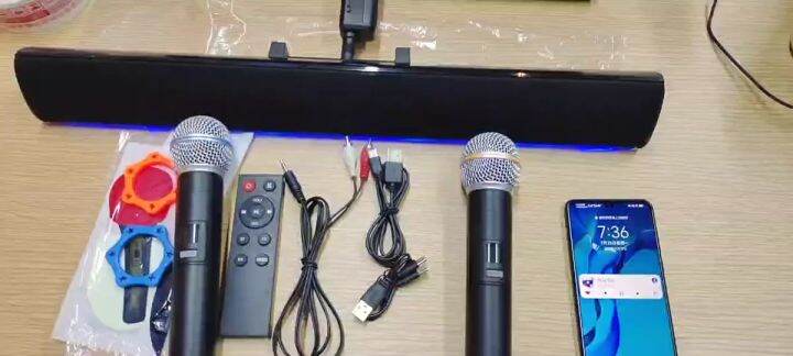 【Free Microphone】Rsionch Sound Bar Karaoke with Microphone ,20W ...