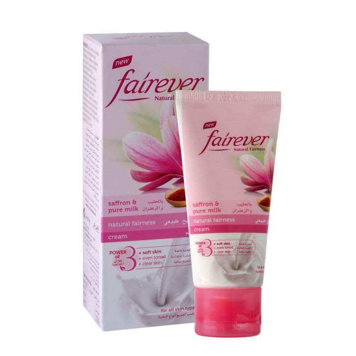 Fairever Natural Fairness Cream Saffron & Pure Milk 50g | Lazada