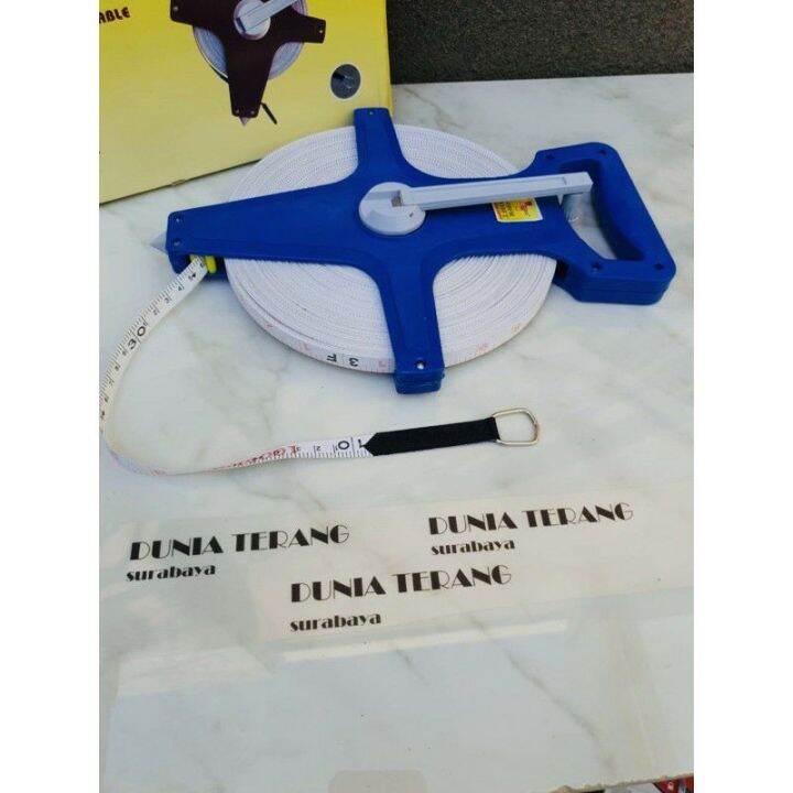 Meteran Fiber MAXI MDN 100 meter - Meteran Tancap 100m Meteran Roll ...