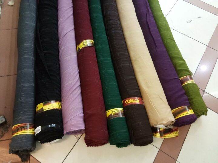 Kain sifon silk/ bahan sifon gliter/ kain sifon meteran / baham sifon ...