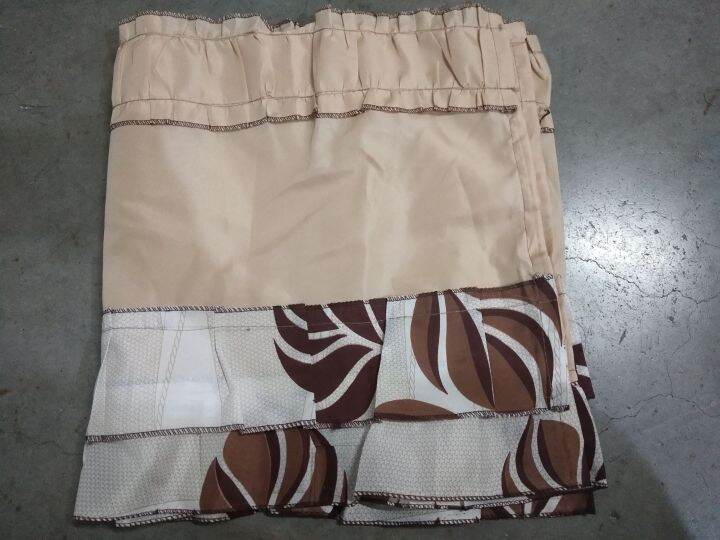 NEW VELANCE CURTAIN PLAIN DOUBLE RAFFLES WITH BIG LEAF DESIGN 58X15 ...