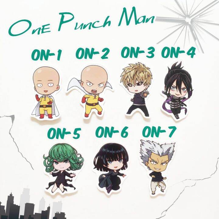Sticker Anime One Punch Man 1 Saitama Genos Sonic Tatsumaki Fubuki ...