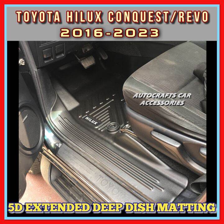 TOYOTA HILUX REVO CONQUEST 2016-2023 5D EXTENDED DEEP DISH MATTING ...