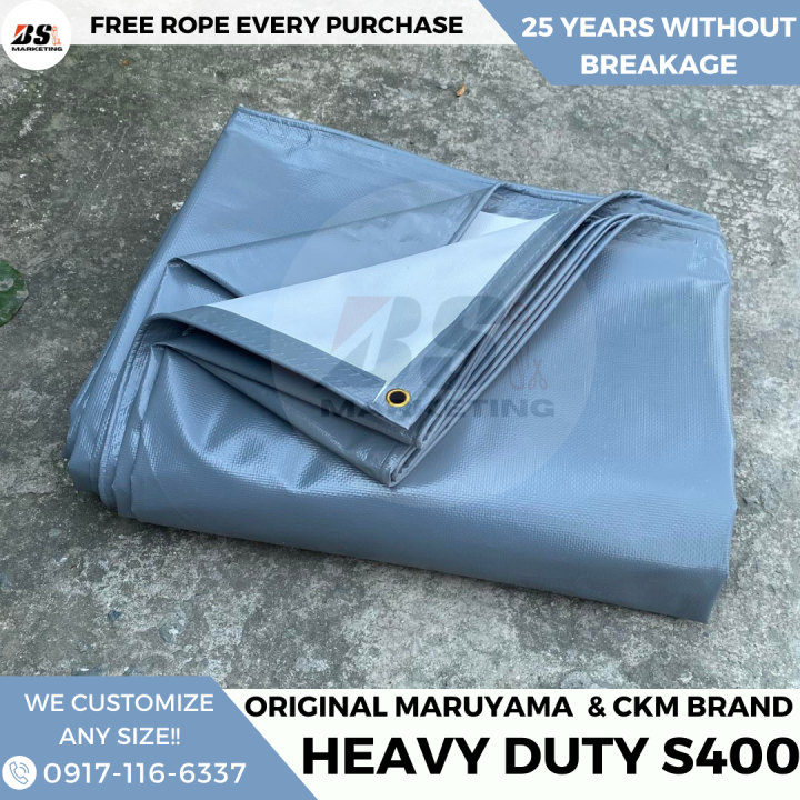 6x8ft Maruyama/CKM S400 Heavy Duty w/ FREE ROPE Waterproof Trapal Lona ...