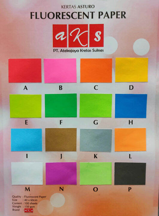 Kertas asturo warna warni AKS per 5 pc | Lazada Indonesia