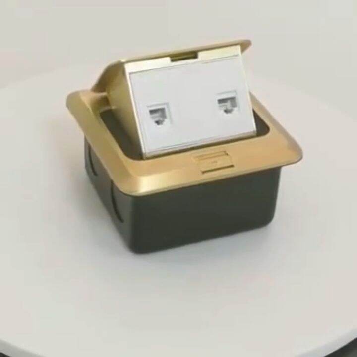 Pop-Up Network Socket 2-Port Office Internet Electronic Socket ...