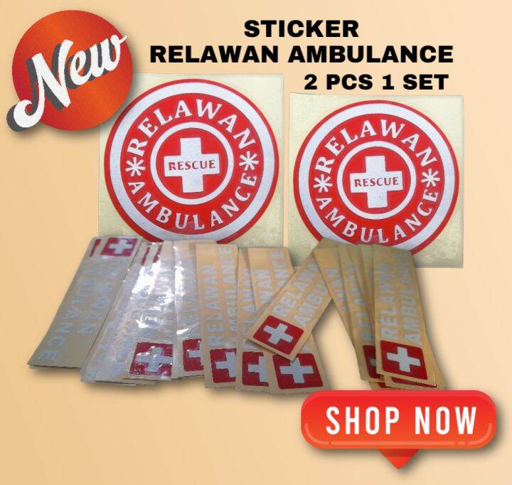 stiker Relawan Ambulance bulat dan persegi 2 pcs | Lazada Indonesia