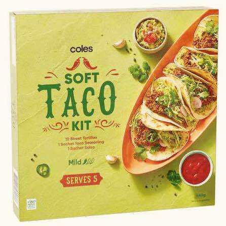 COLES Soft taco kit/ Burrito/ HARD TACO SHELLS 12 PCS PACK, [AUSTRALIA ...