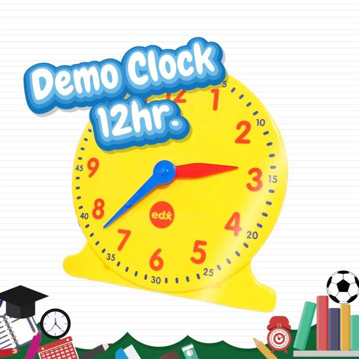 นาฬิกาสาธิตพลาสติก แบบกลมมีฐาน (Demo Clock with Stand) | Lazada.co.th