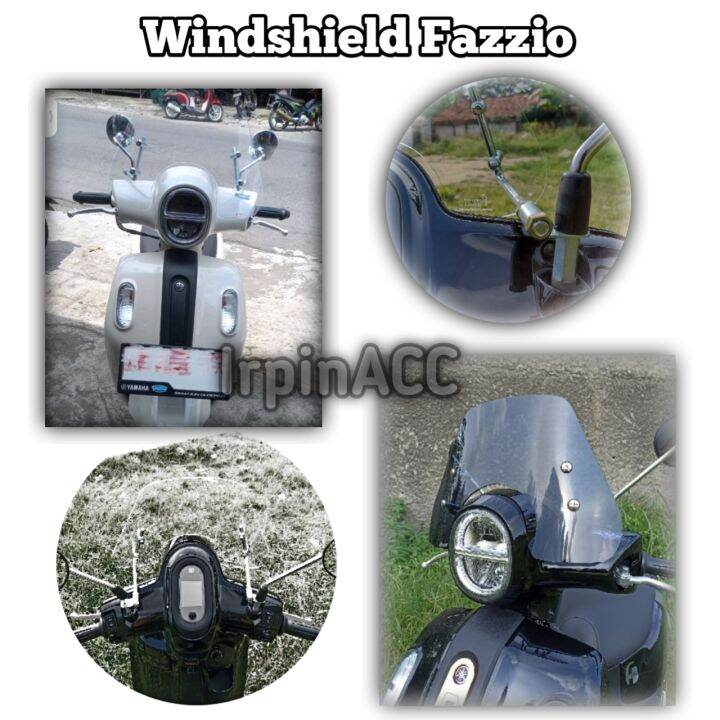 visor windshield tadah angin FAZZIO 125 clear smoke tebal | Lazada ...
