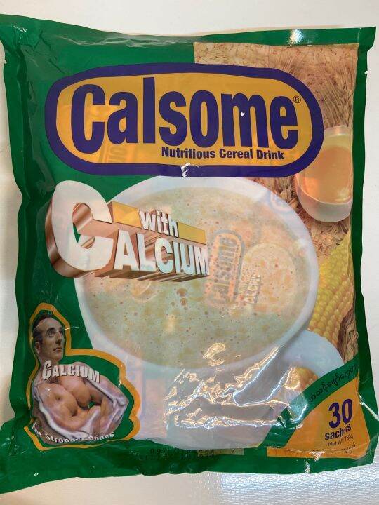 Myanmar Nutrition Cereal Drink - Calsome, 750g (25g x 30 Sachets ...