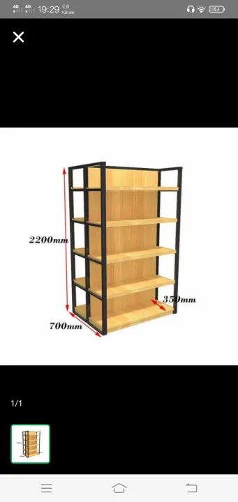 rak display toko/rak minimarket/rak besi minimalis/gondola | Lazada ...