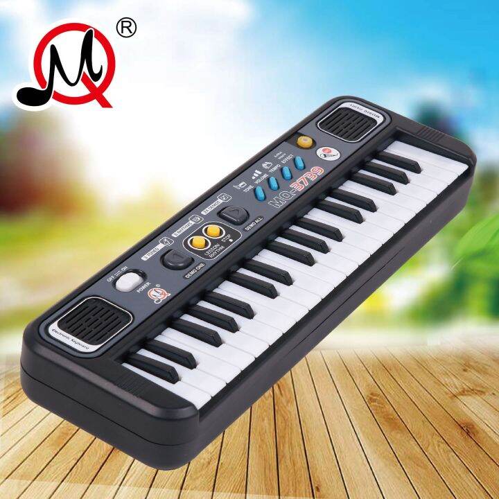 Mainan Anak Edukasi Piano Mic Key Electronic Keyboard 37 Keys | Lazada ...