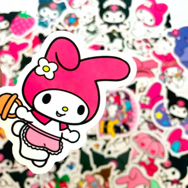 สติ๊กเกอร์ Mymelody 54 มายเมโลดี้ 50 ชิ้น ซานริโอ้ Sanrio Kuromi สติ้ก