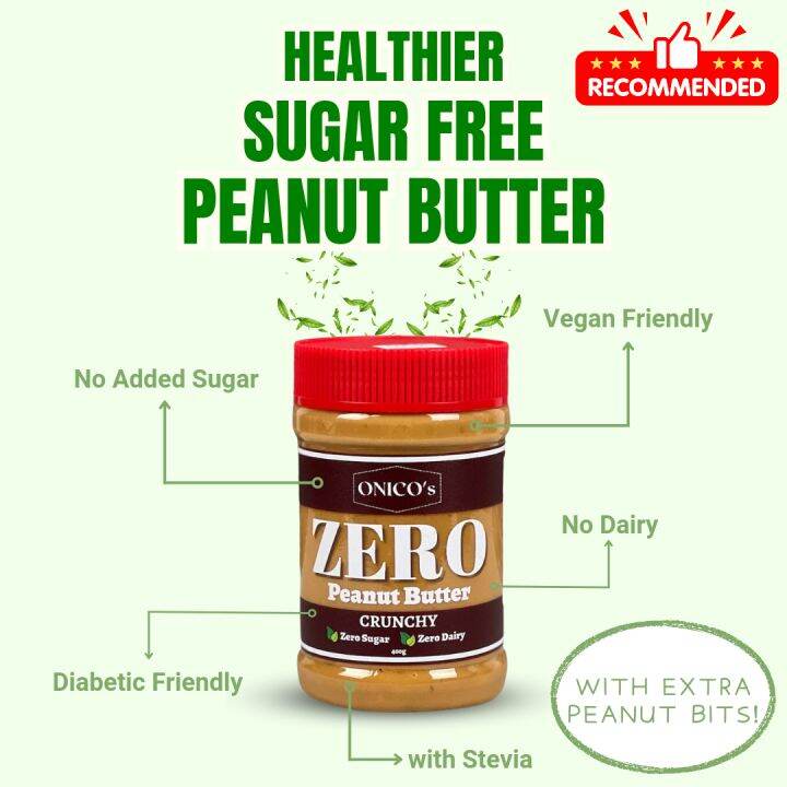 ONICO’s ZERO Crunchy Peanut Butter 400G Keto, Vegan and Diabetic ...