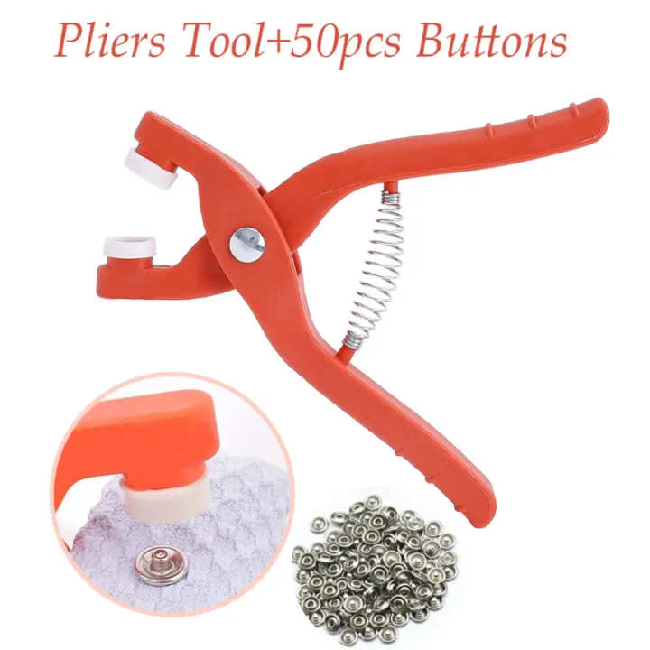0.95cm Metal Thickened Five-Claw Button Installation Tool Pliers DIY ...