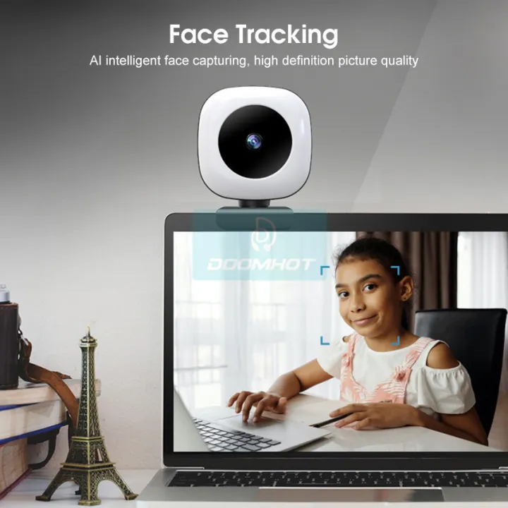 เว็บแคม DoomHot 2K 1080P HD เว็บแคมออโต้โฟกัสกล้องเว็บ95 ° กล้องไวด์ ...