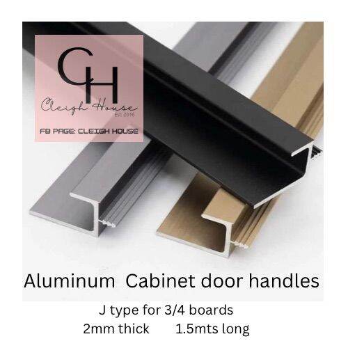 aluminum continuous cabinet handles J type for 3/4plywood | Lazada PH