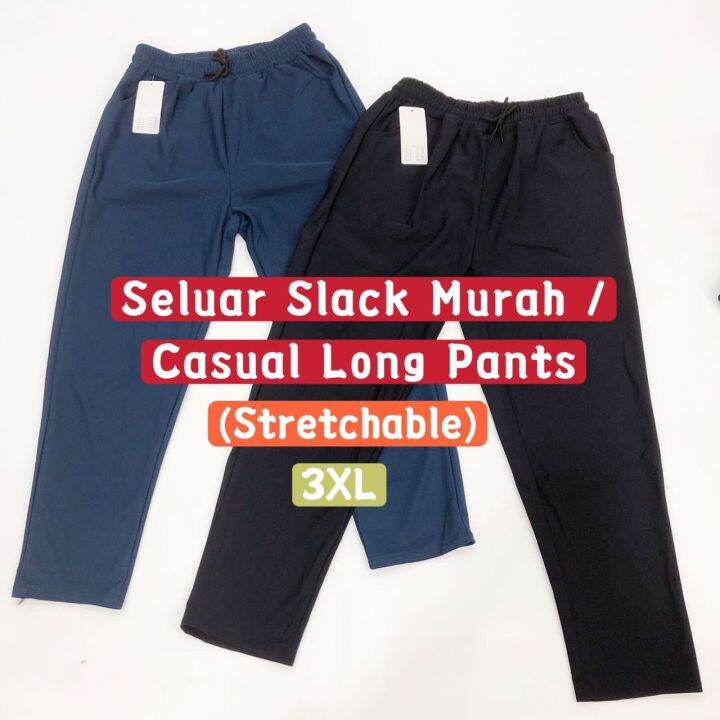 Seluar Slack Murah(pinggang getah LQ90 ) /Women Casual Long Pants ...