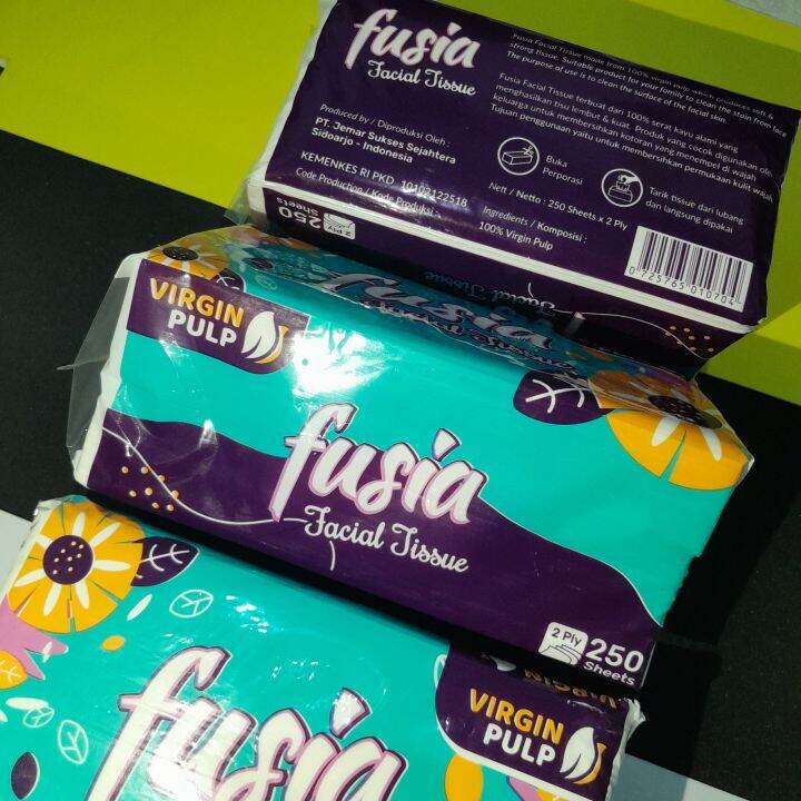 Tissue Fusia Virgin Pulp 250 Sheets, 2 ply | Lazada Indonesia