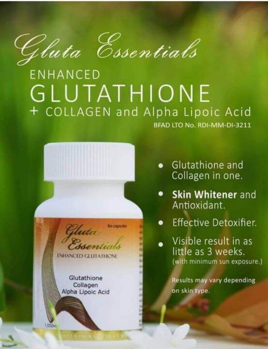 GLUTA ESSENTIALS ORAL GLUTATHIONE 60caps | Lazada PH