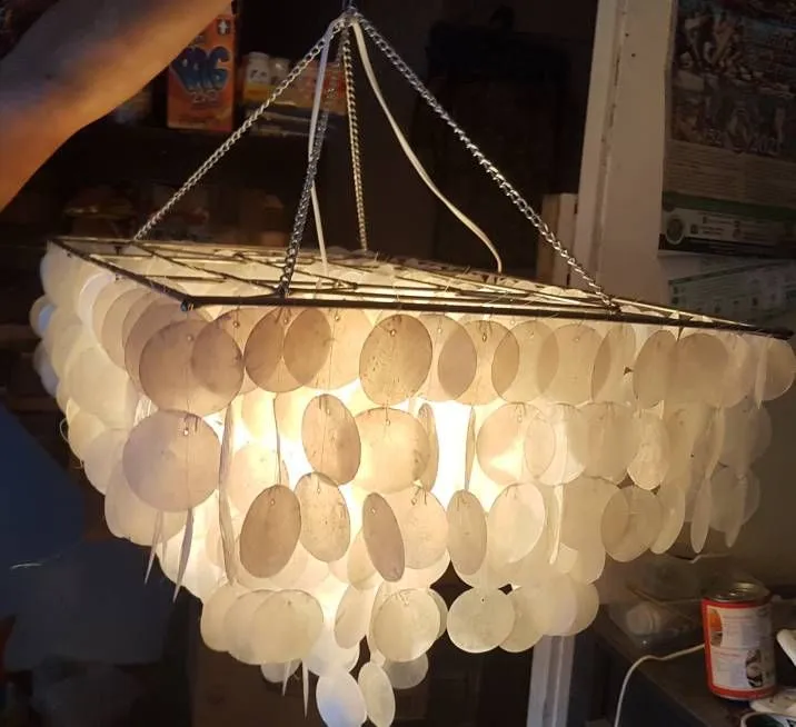 Capiz Chandelier Drop Circles (L:60cm, W:40cm, H:35cm) | Lazada PH