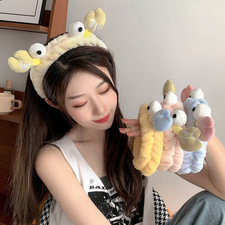 Yidea Hongkong】ที่คาดผมปูตัวเล็กน่ารักและตลกสำหรับล้างหน้าสายรัดผูกผม ...