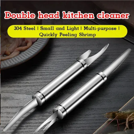 Super-life【100% Authentic】Double-headed Kitchen Picker 304 Shrimp Knife ...