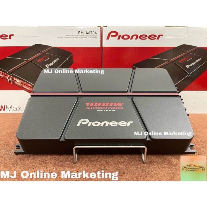 Pioneer GM-A6704 - 4-Channel Bridgeable Amplifier with Bass Boost 1000 Watts Max Power*100 ...