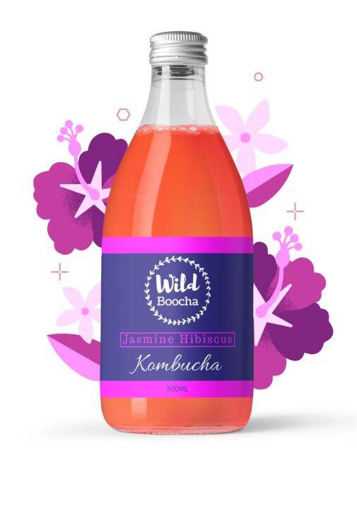 [Wild Boocha Kombucha] Jasmine Hibiscus Kombucha 300ml | Lazada Singapore