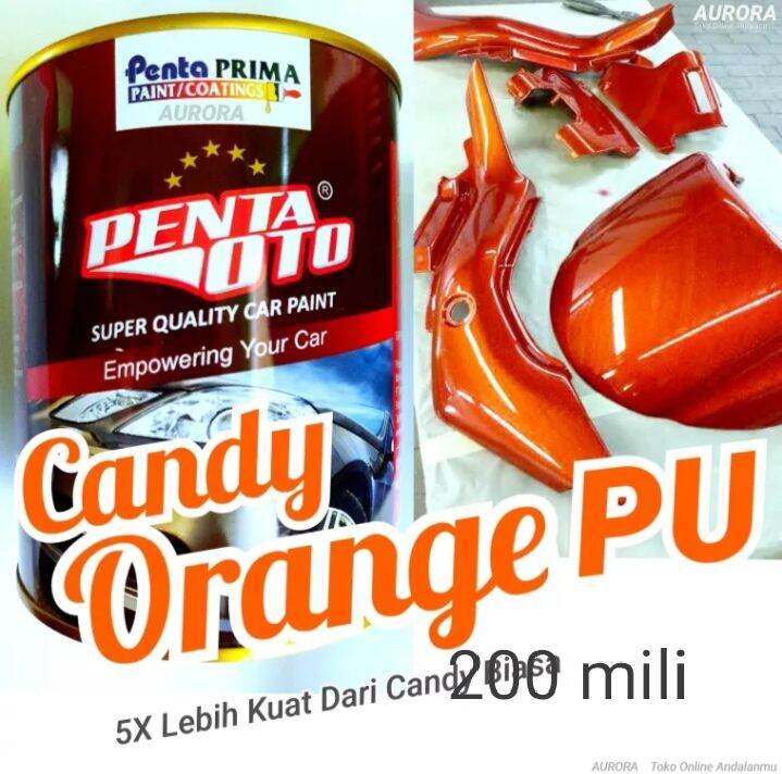 CAT PENTA CANDY OTO WARNA CANDY ORANGE PU 200 MILI CAT DASAR MOBIL ...
