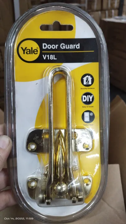 YALE SECURITY DOOR GUARD V18L US3 GOLD U5 ANTIQUE US26 CHROME US11 ...