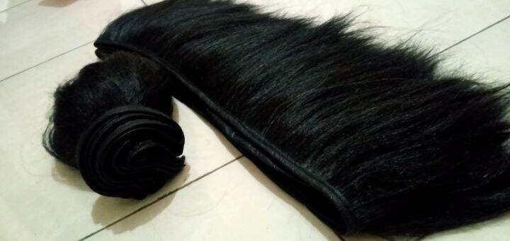 RAMBUT SINTETIS JAHIT UKURAN 20 CM & 50 CM WARNA HITAM 1 KG | Lazada ...