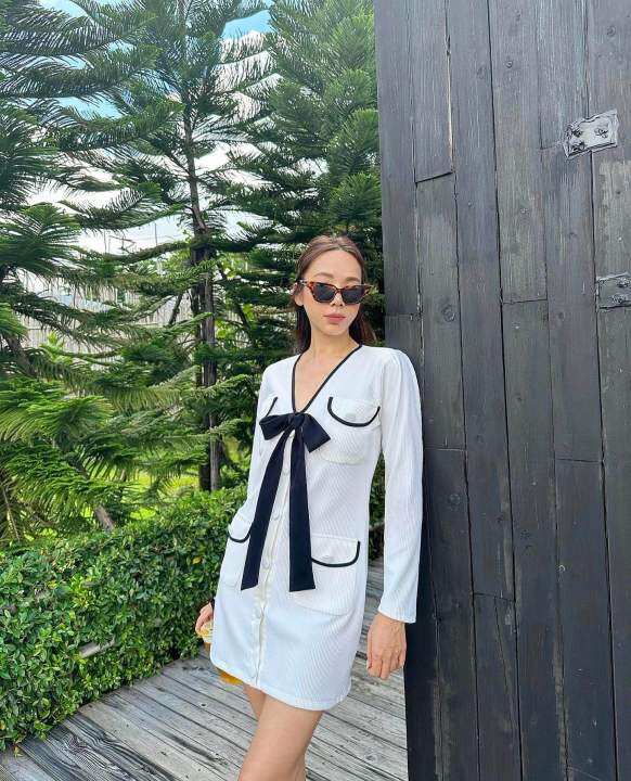 HOLIC100 //KNIT CARDIGAN MINI DRESS พร้อมส่ง | Lazada.co.th