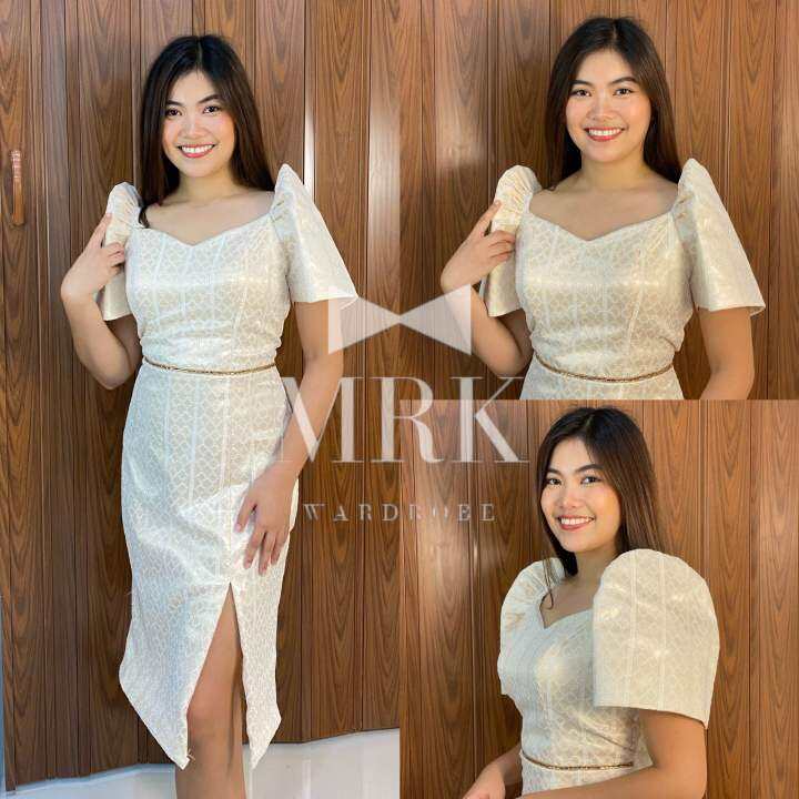 Filipiniana Butterfly Sleeves Dress Code:Arlene | Lazada PH