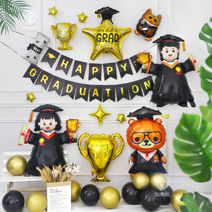 Graduation Season Happy Balloon School Classroom Stage Party Ceremony ...