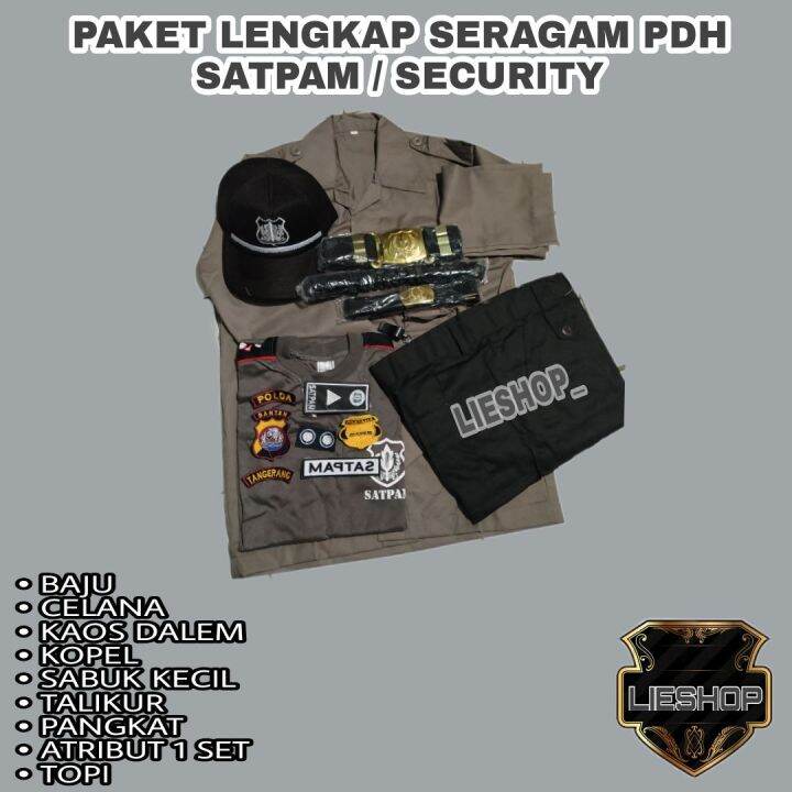 SERAGAM SECURITY/SERAGAM SATPAM/PDH BARU COKLAT/PDL 2021/SERAGAM PDH TERBARU 2021 | Lazada Indonesia