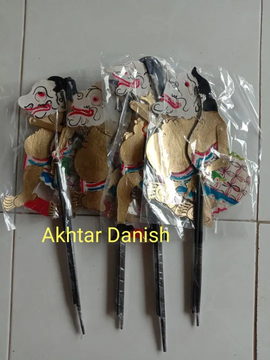 1 set wayang kulit kidangan//1 set berisi 4 buah wayang//punokawan ...