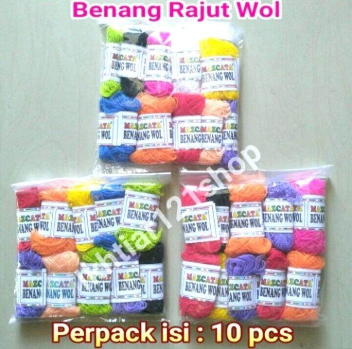 1 pak Benang woll/Benang woll kecil 10 warna | Lazada Indonesia