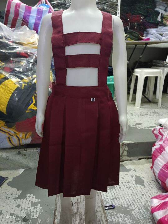 Palda Maroon School uniform with jumper | Lazada PH