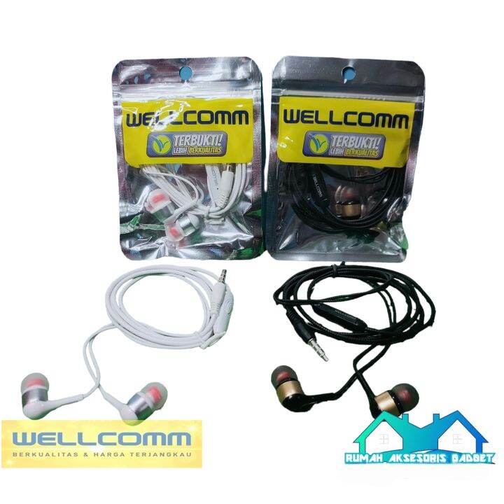 HF WELLCOMM HM-001 Original 100% Handsfree headset Super Mega bass ...