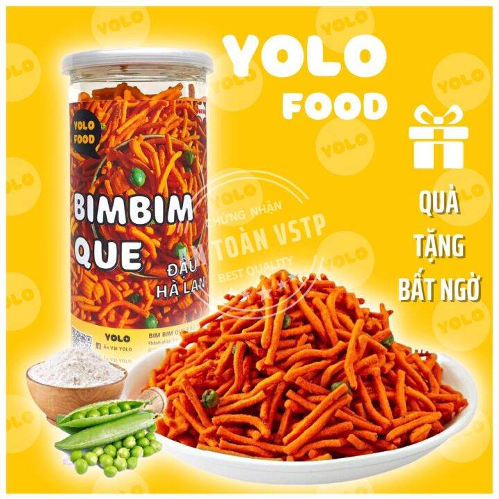 Bim bim que thái lan - bim bim tăm đậu Hà Lan hộp 250g - Yolo đồ ăn vặt ...