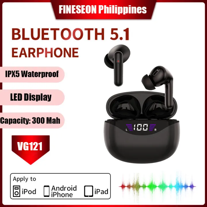 FINESEON VG121 Headset Wireless Bluetooth Earphones Original High Quality Wireless Earbuds ...