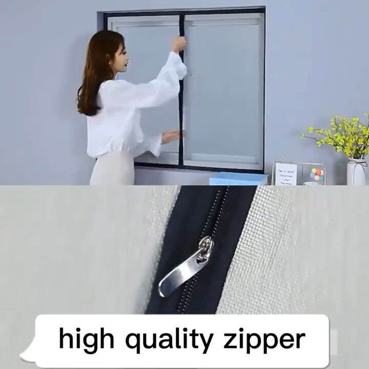 SURF 120x150cm Window Anti Mosquito Zipper Screen Net Magnetic Window ...