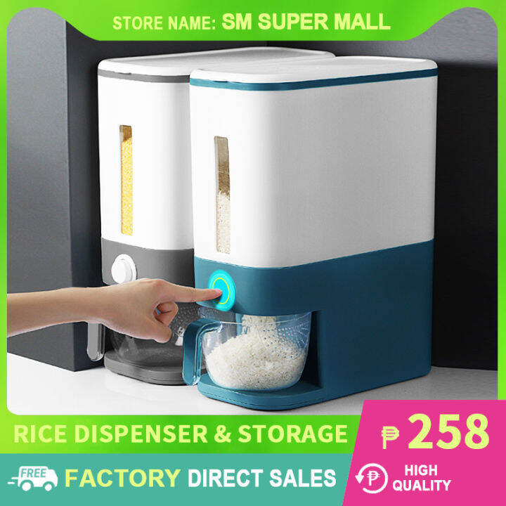 【Japanese Original】Rice Storage & Dispenser Automatic Output Cereal ...