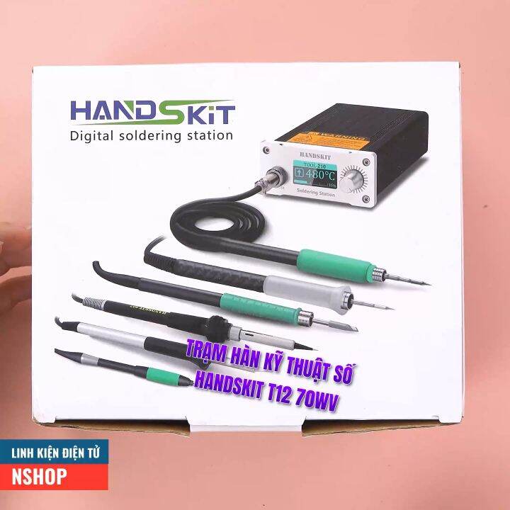 Trạm hàn T12 HandSkit điều chỉnh nhiệt độ 70W gia nhiệt cực nhanh PID, màn hình điều khiển Oled ...