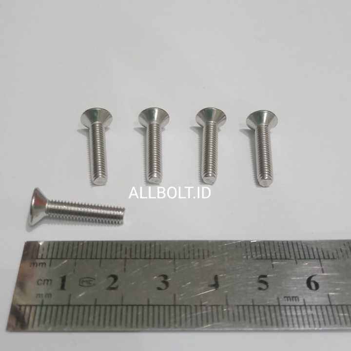 Baut JF stainless baut 7/4mm x 20mm isi 5biji | Lazada Indonesia