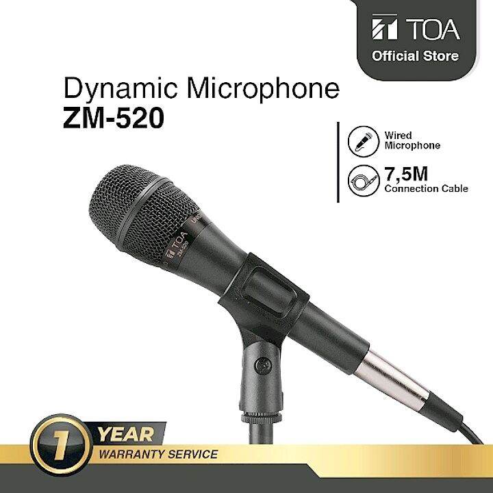 Mic Kabel TOA ZM 520 Kabel 7.5Meter Original | Lazada Indonesia