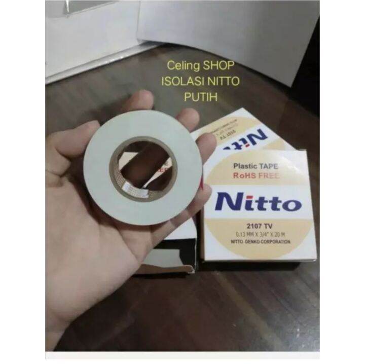 isolasi NITTO WARNA PUTIH isolatip selotip lakban kabel listrik ...